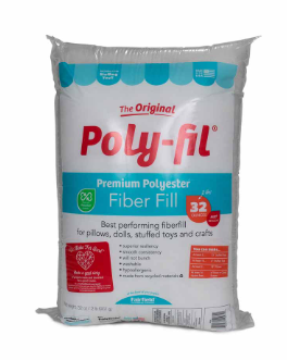 Poly-Fil Premium Polyester Fiber Fill - 32 Ounce Bag - HomeMade